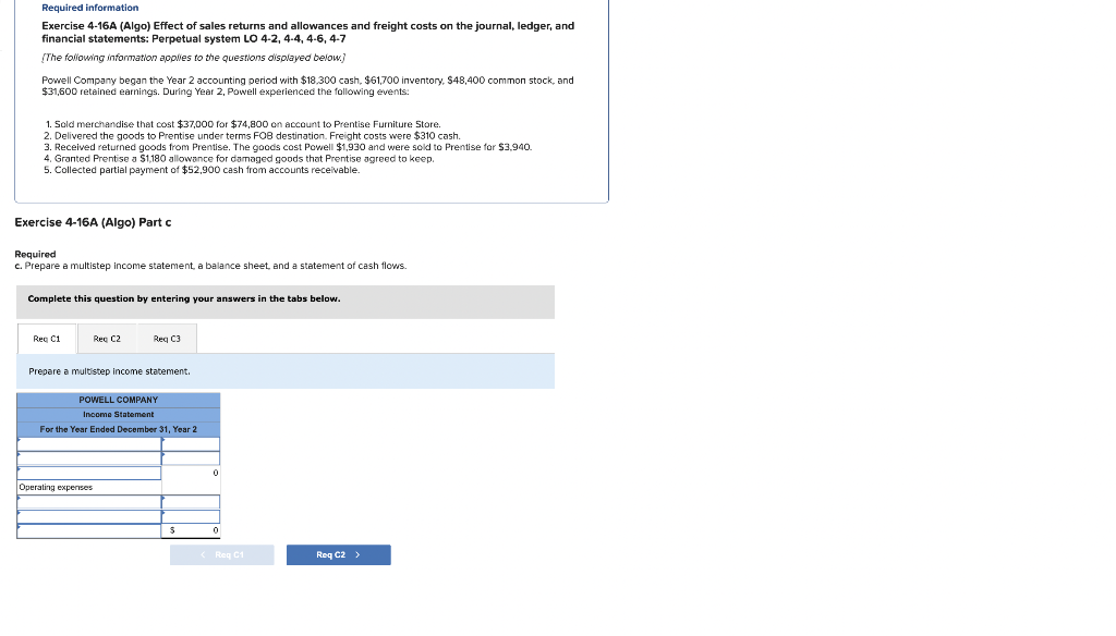 Solved Required information Exercise 4-16A (Algo) Effect of | Chegg.com