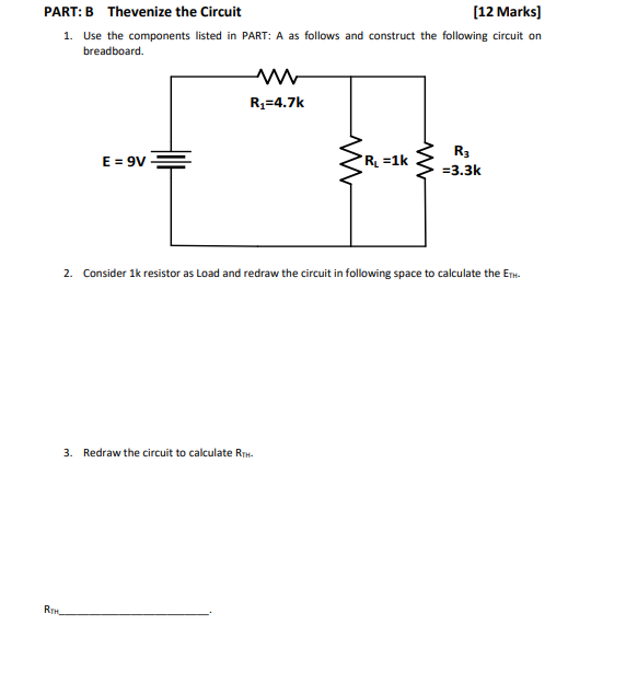 Solved 1. Use the components listed in PART: A as follows | Chegg.com