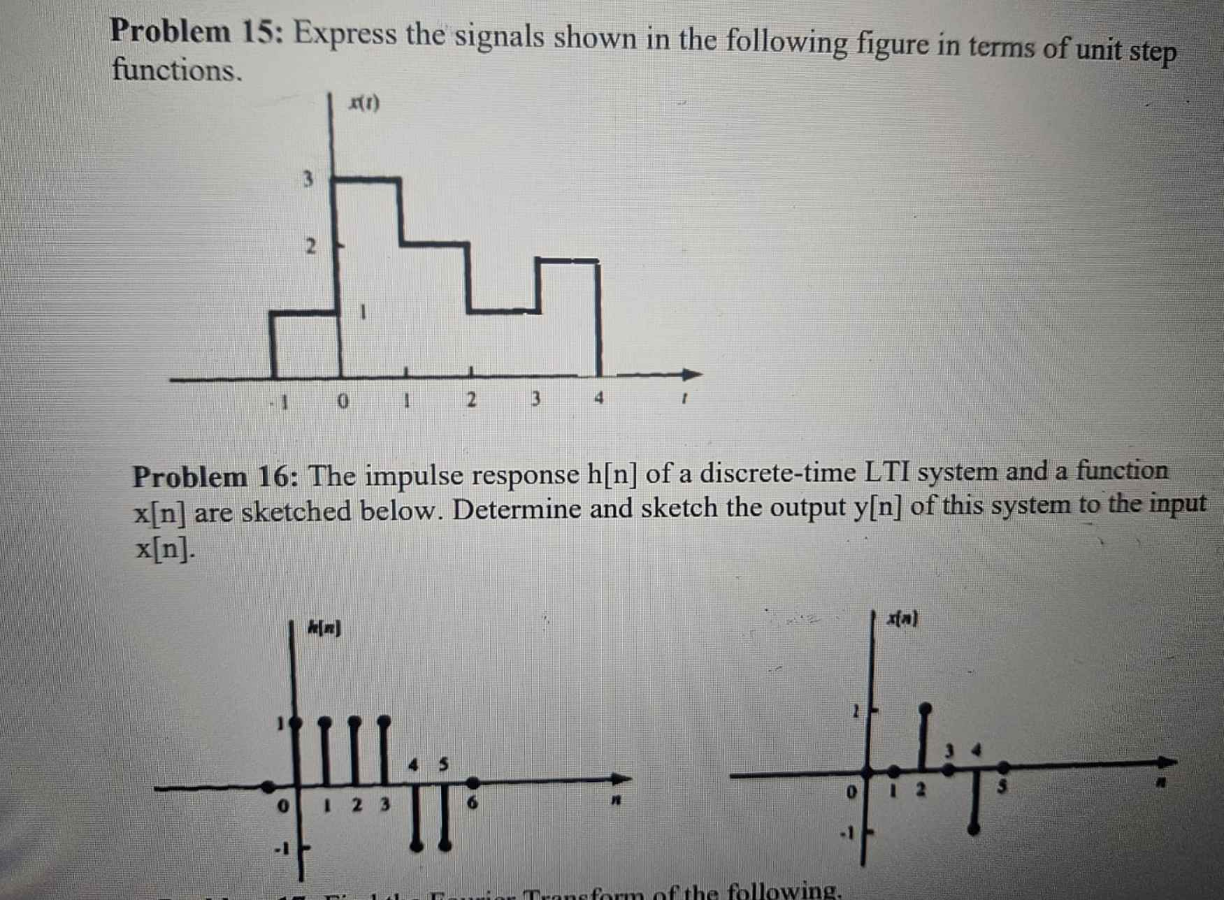 Solved Problem 15: Express the signals shown in the | Chegg.com