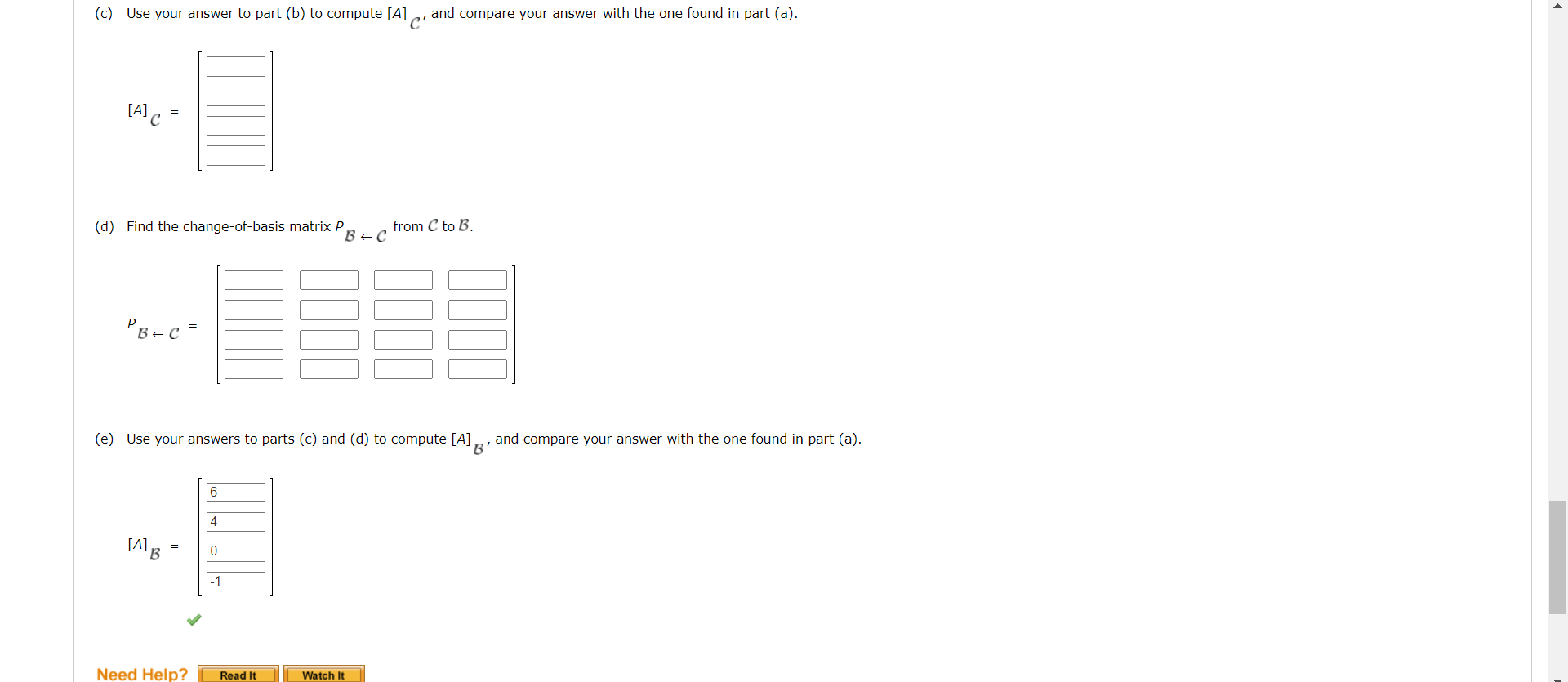 Solved Consider the following. A=[604−1],B= the standard | Chegg.com