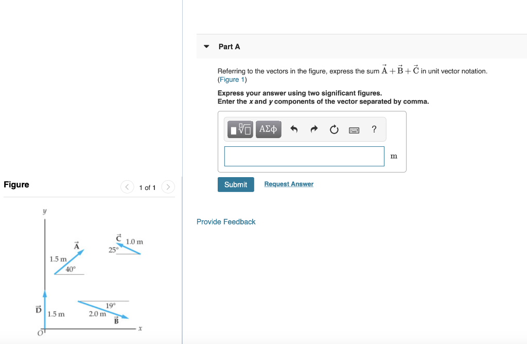 Solved Part A Referring to the vectors in the figure, | Chegg.com