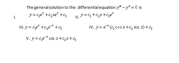 Solved The general solution to the differential equation ym | Chegg.com