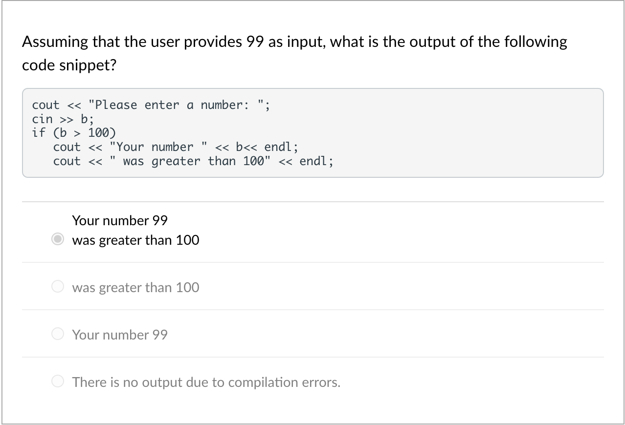 Solved Assuming That The User Provides 99 As Input What Is