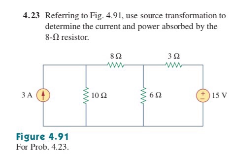 Solved 4.23 Referring to Fig. 4.91, use source | Chegg.com