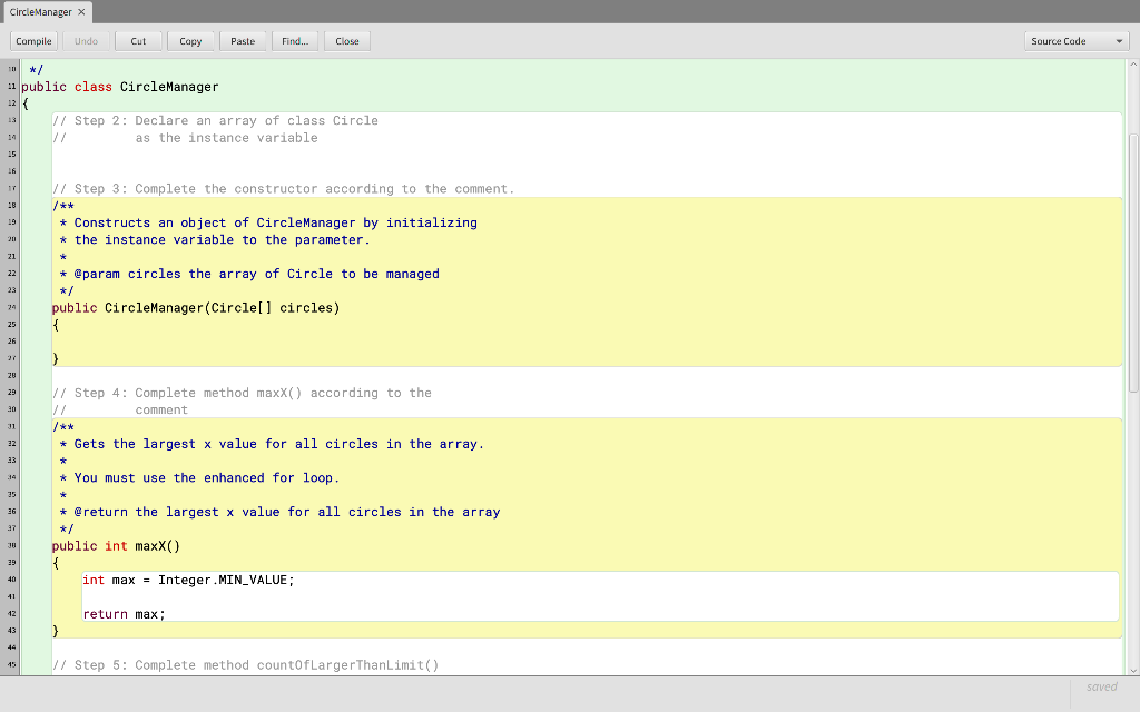 Solved Circle x Compile Undo Cut Сару Paste Find... Close | Chegg.com