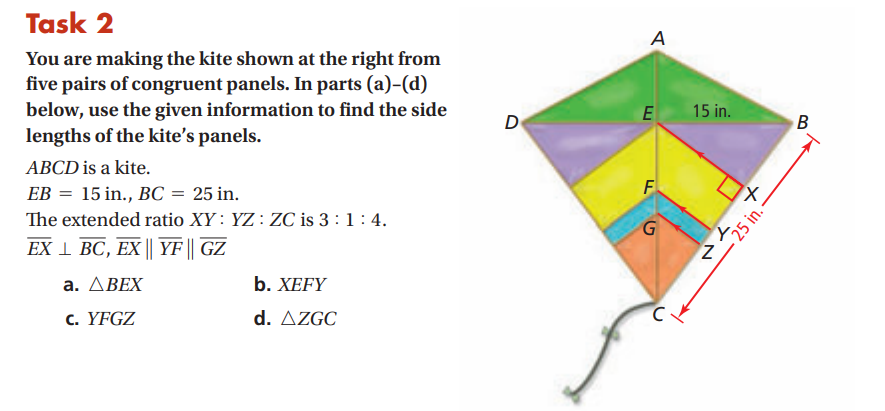 Solved You are making the kite shown at the right from five | Chegg.com