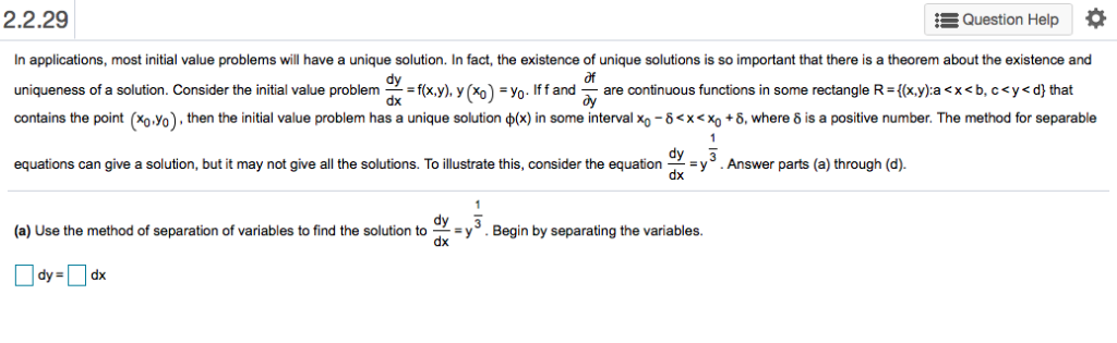 Solved 2.2.29 In applications, most initial value problems | Chegg.com