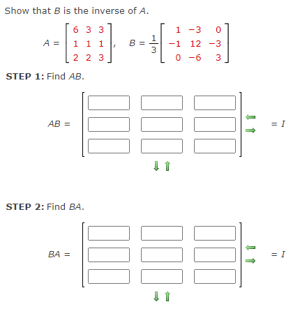 Solved Use the inverse matrices to find (AB)−1,(AT)−1, and | Chegg.com