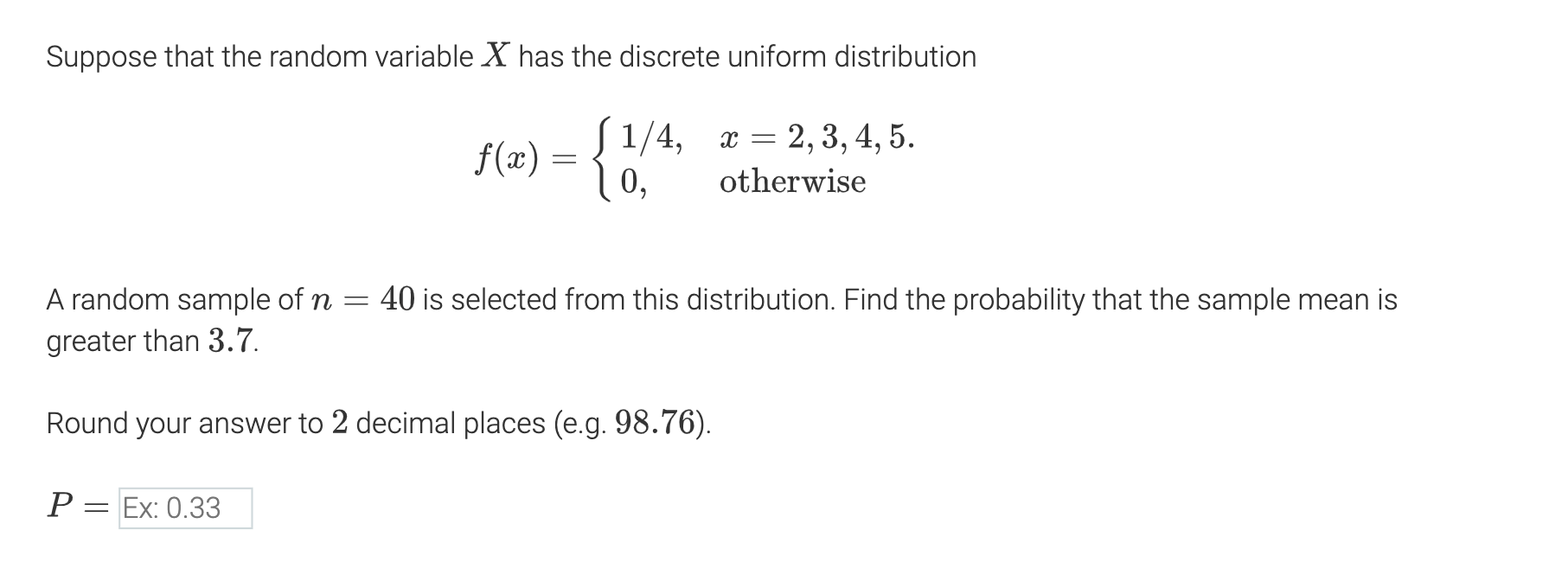 Solved Suppose that the random variable X has the discrete | Chegg.com