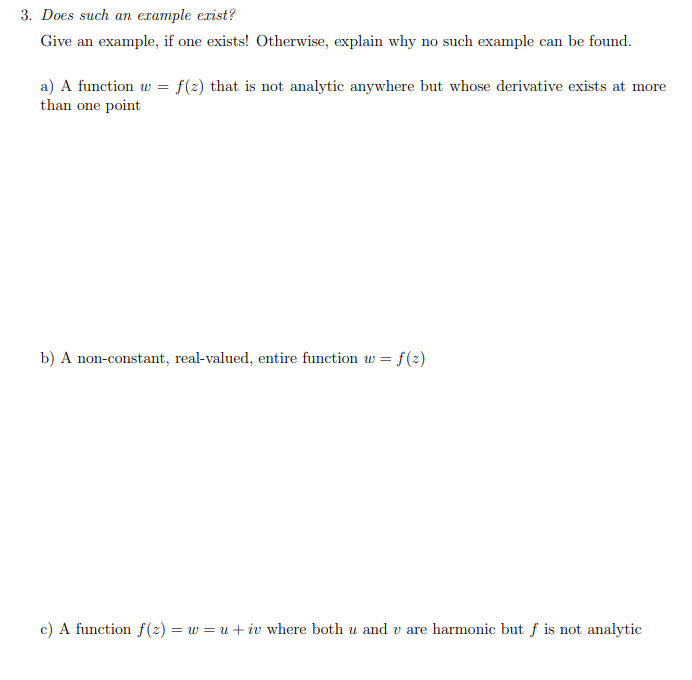 Solved 3. Does such an example erist? Give an example, if | Chegg.com