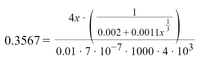 Solved 1 4x · 1 3 0.3567= 0.002 +0.0011x 0.01 · 7 · 10-7. | Chegg.com