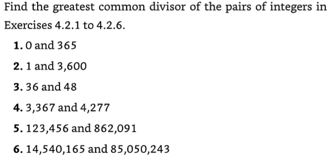 Solved Find the greatest common divisor of the pairs of | Chegg.com