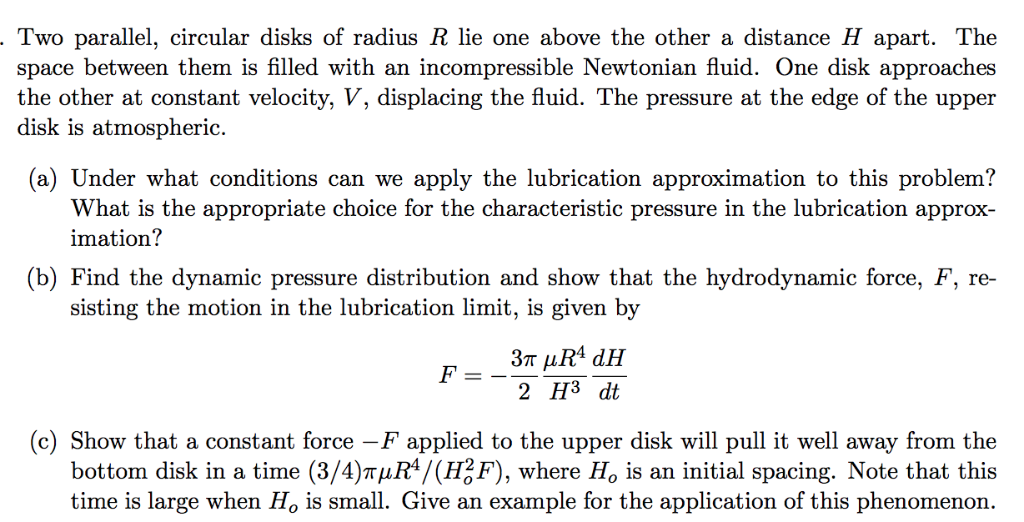 Two parallel, circular disks of radius R lie one | Chegg.com