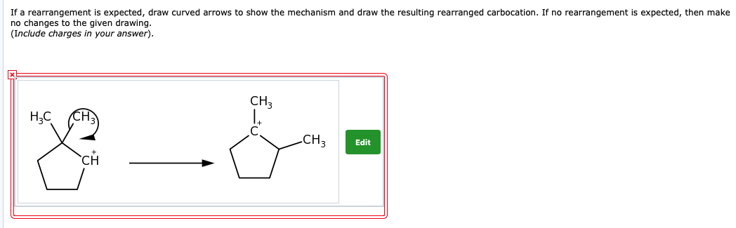 Solved If a rearrangement is expected, draw curved arrows to | Chegg.com