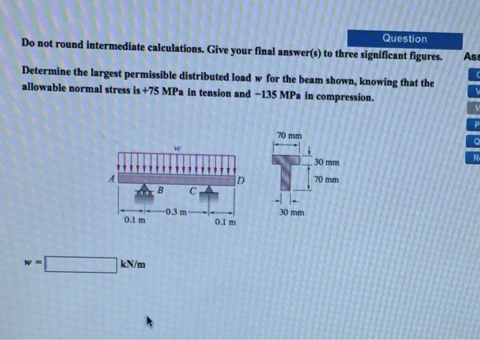 Solved Determine the largest permissible distributed load w | Chegg.com