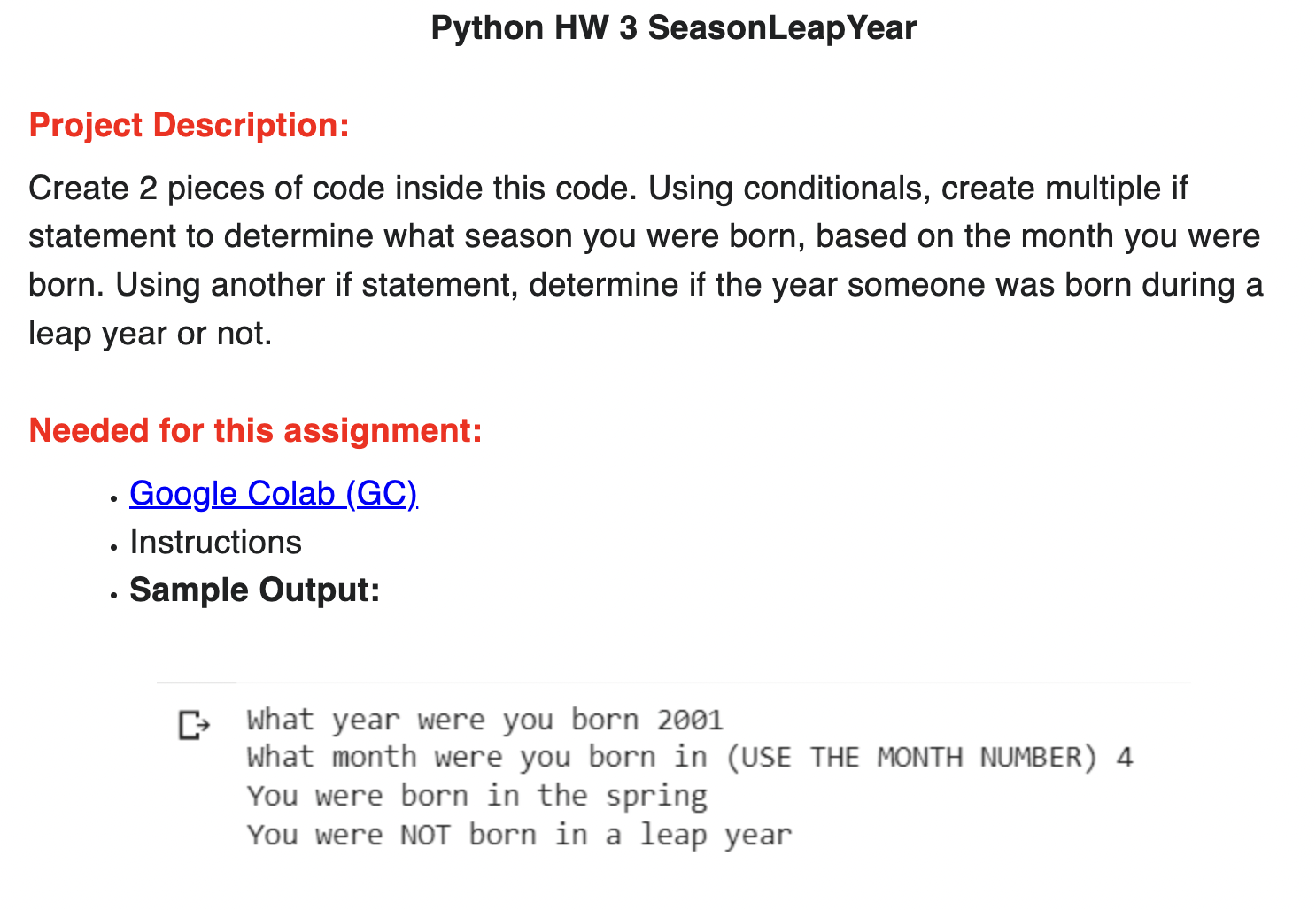 Solved Project Description: Create 2 pieces of code inside | Chegg.com