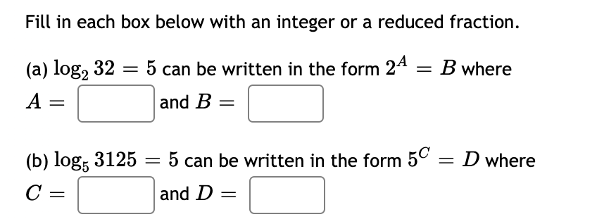 Solved Fill in each box below with an integer or a reduced | Chegg.com