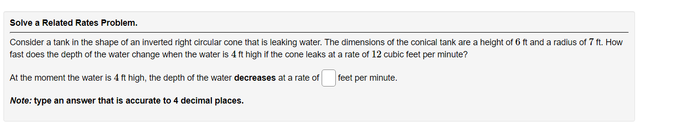 Solved Consider a tank in the shape of an inverted right | Chegg.com