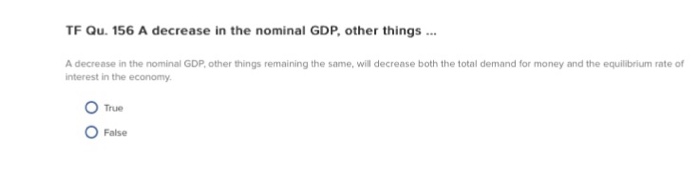Solved In The Nominal Gdp A Decrease In The Nominal Gdp Chegg