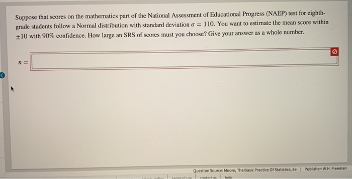 Solved Suppose that scores on the mathematics part of the | Chegg.com