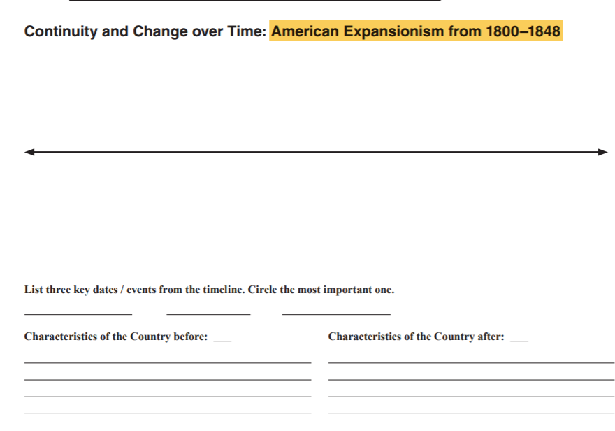 U.S History - Complete chart like given through | Chegg.com