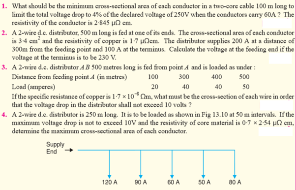 Solved 1. What should be the minimum cross-sectional area of | Chegg.com