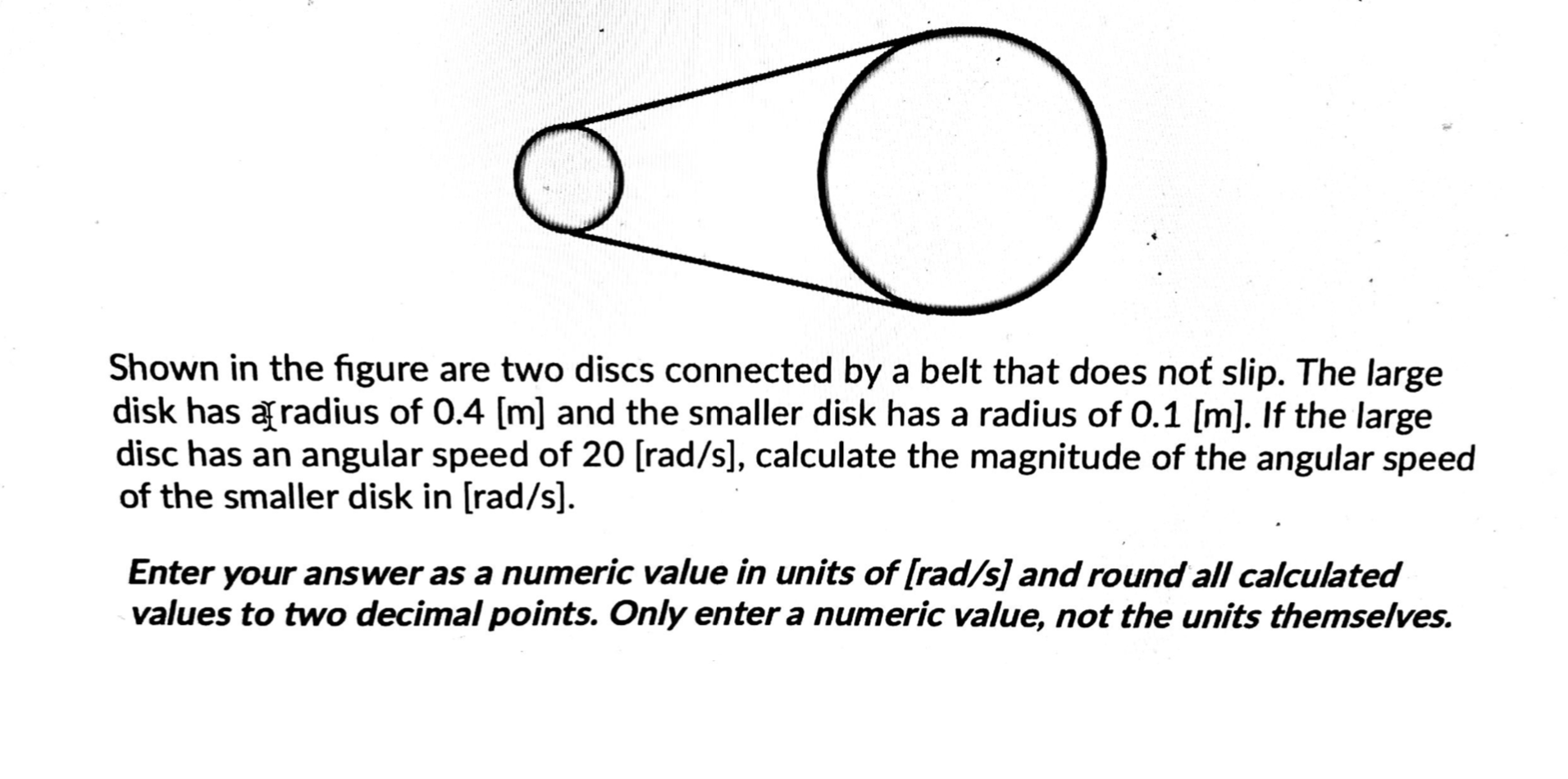 Solved O Shown in the figure are two discs connected by a | Chegg.com