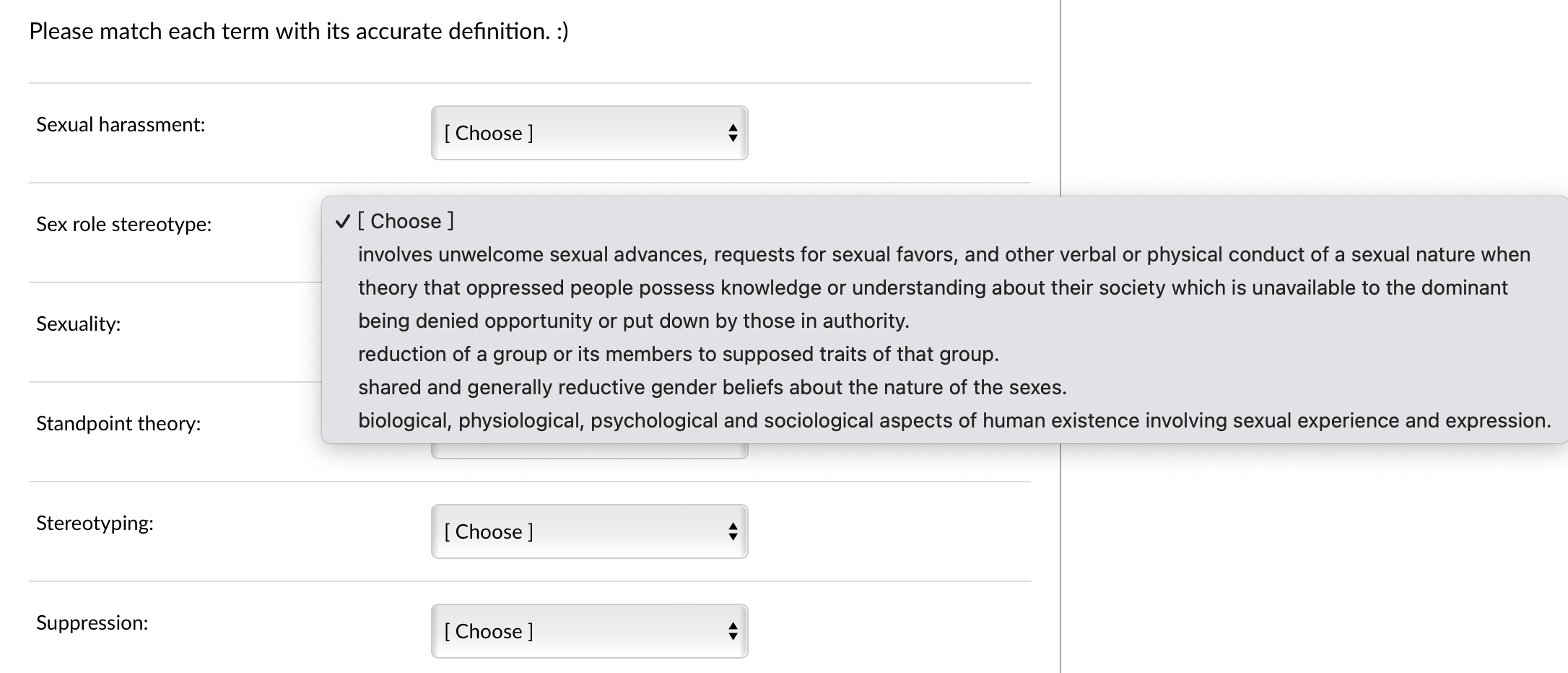 Solved Please match each term with its accurate definition. | Chegg.com