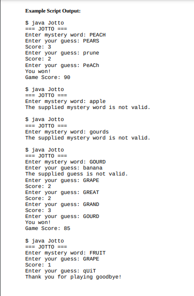 Solved Lab 4: Methods and Loops Jotto Purpose Practice using | Chegg.com