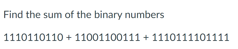 Solved Express the decimal number 4985 in binary Find the | Chegg.com