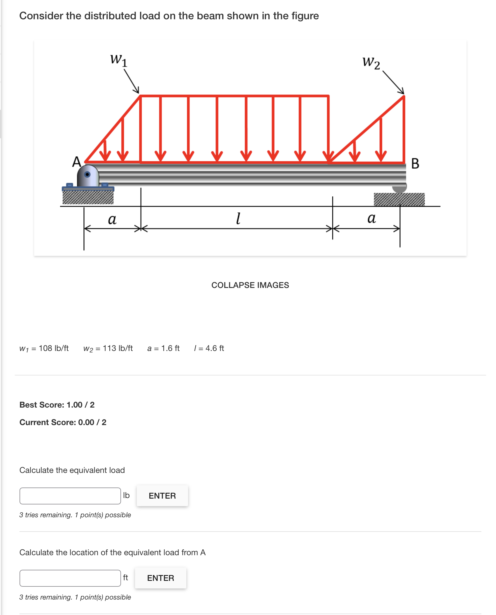 Solved Consider the distributed load on the beam shown in | Chegg.com