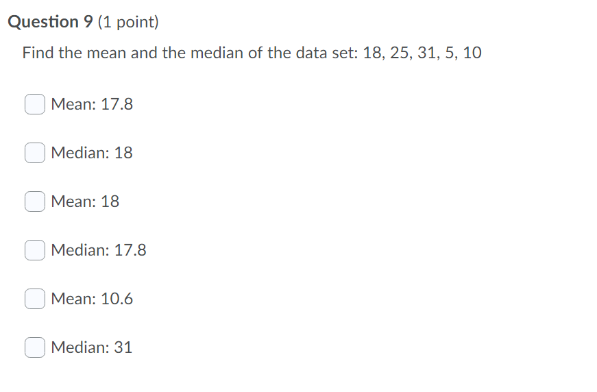 Solved Question 5 (1 point) In 1999, the ACT Math subscore | Chegg.com