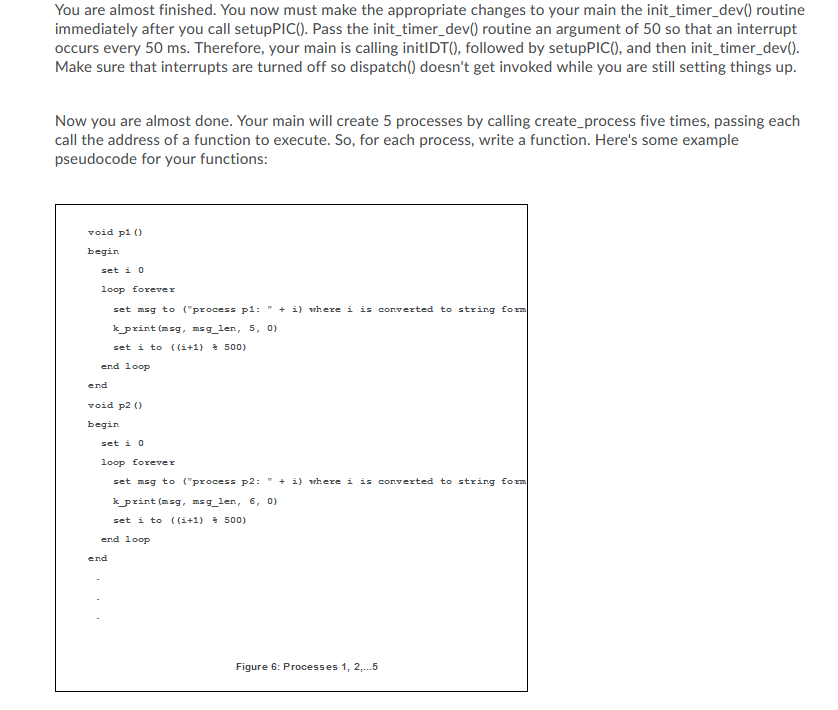 Setting up the process switching code. In most | Chegg.com