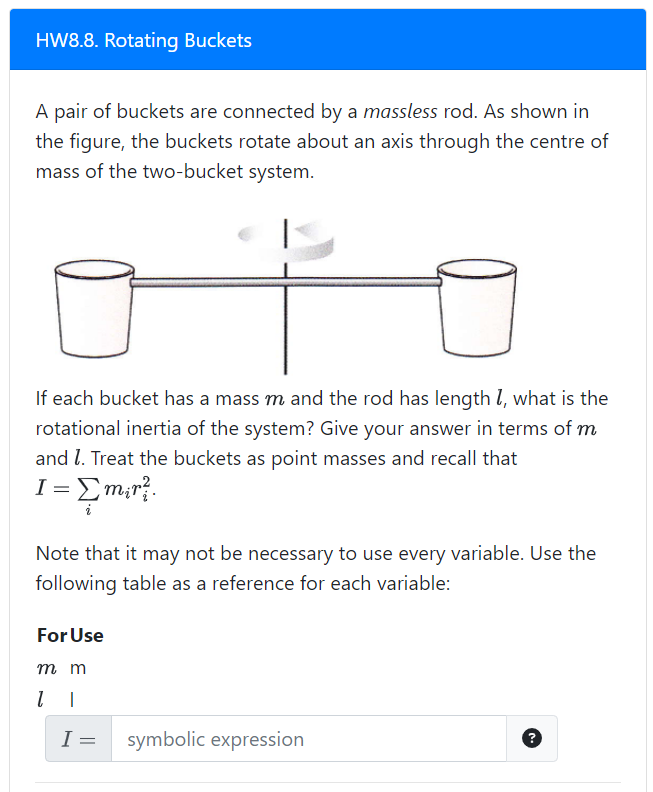 Solved A pair of buckets are connected by a massless rod. As | Chegg.com