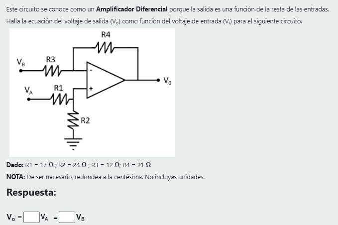 Solved Este circuito se conoce como un Amplificador | Chegg.com