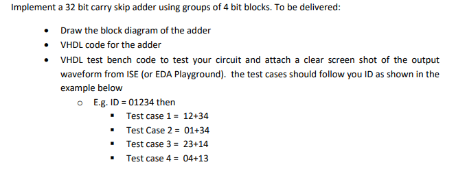 Solved Implement a 32 bit carry skip adder using groups of 4 | Chegg.com