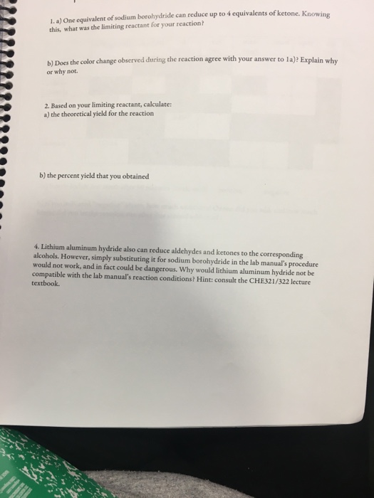 Solved 5 Reduction of 9-fluorenone 1) NaBH4 MeOH 2) aq. HCI | Chegg.com