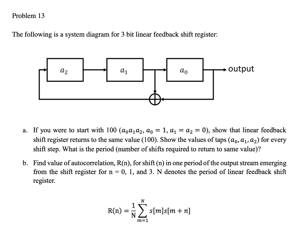Solved Problem 13 The following is a system diagram for 3 | Chegg.com