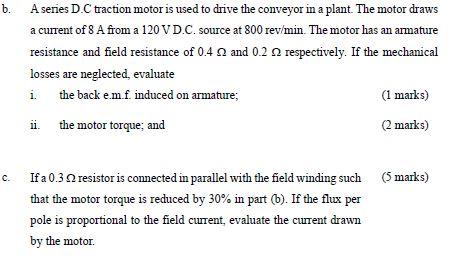 Solved a. The open circuit characteristic (O.C.C.) of a D.C. | Chegg.com