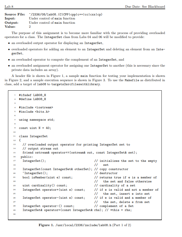 Solved Lab 8 Due Date: See Blackboard Source File: Input: | Chegg.com