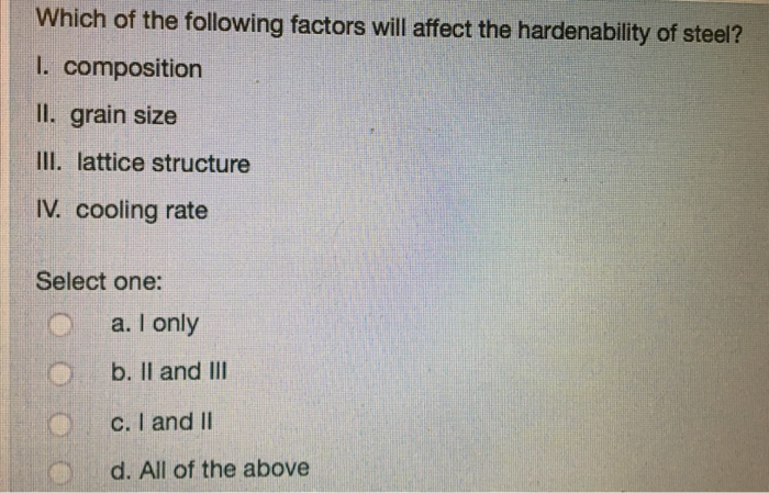 Solved Which of the following factors will affect the | Chegg.com