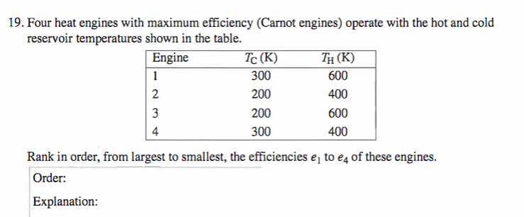 Solved 18. Efficiency is a dimensionless quantity, so why is | Chegg.com