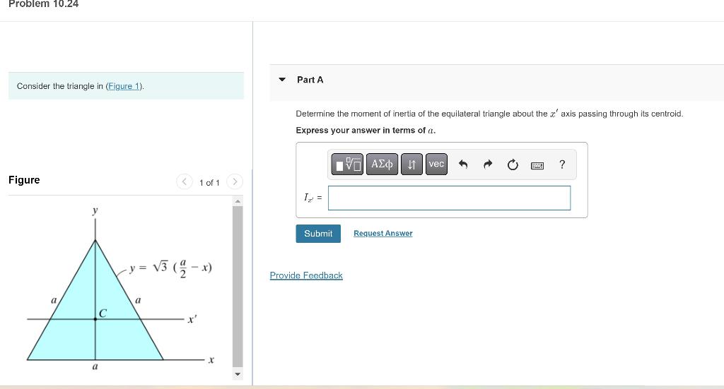 Solved Consider the triangle in (Figure 1). Part A Determine | Chegg.com