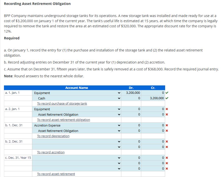 Solved Show me the steps to solve Recording Asset Retirement | Chegg.com