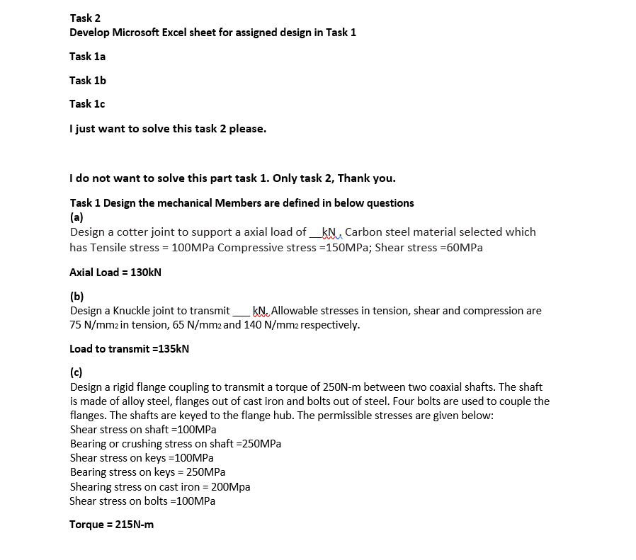 Solved Task 2 Develop Microsoft Excel sheet for assigned | Chegg.com Solved Task 2 Develop Microsoft Excel sheet for assigned | Chegg.com