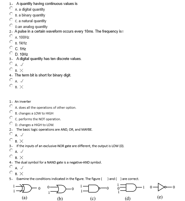 Solved 1. A quantity having continuous values is A. a | Chegg.com