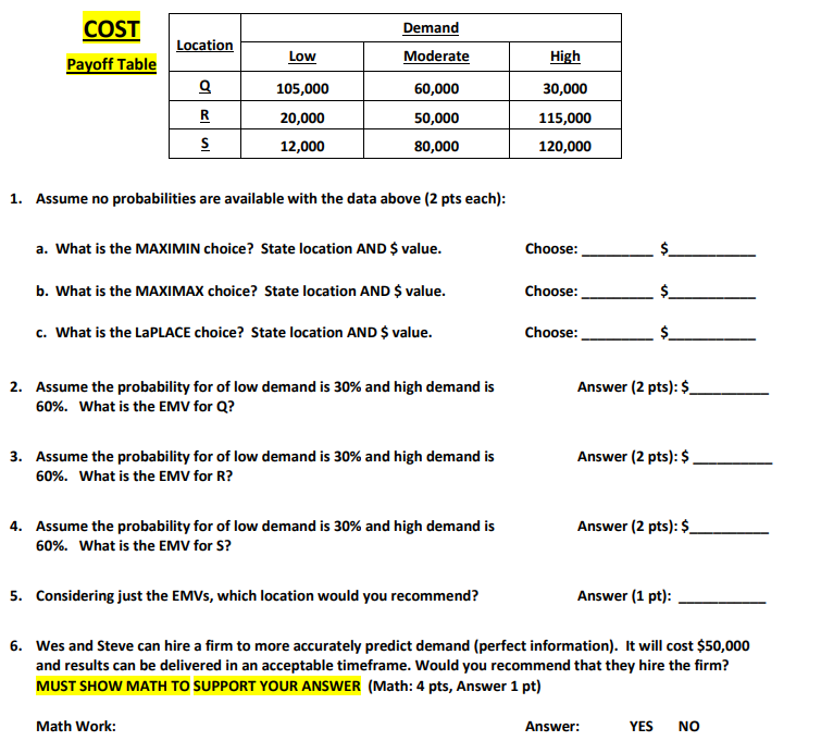 Solved Questions 5 and 6 if you could show the math work | Chegg.com
