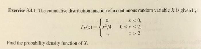Solved Exercise 3 4 1 The Cumulative Distribution Function