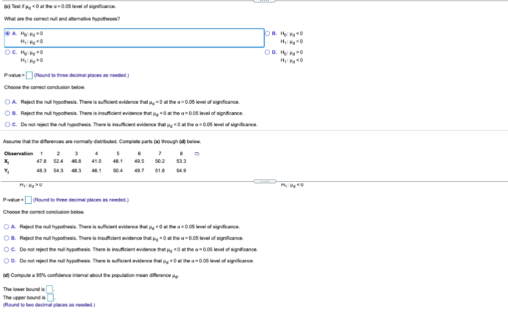 Solved Assume that the differences are normally distributed. | Chegg.com