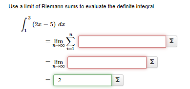 Solved Use a limit of Riemann sums to evaluate the definite | Chegg.com